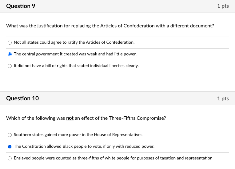 What was the justification for replacing the Articles | Chegg.com