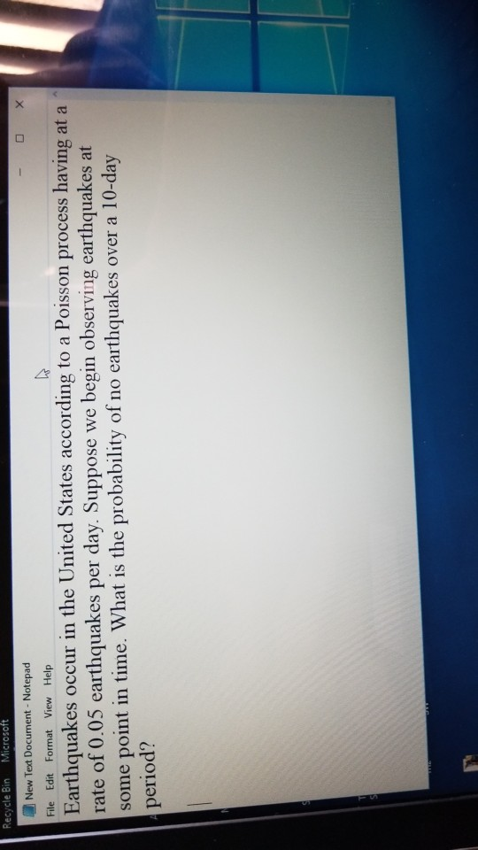 Solved Recycle Bin Microsoft New Text Document Notepad File | Chegg.com