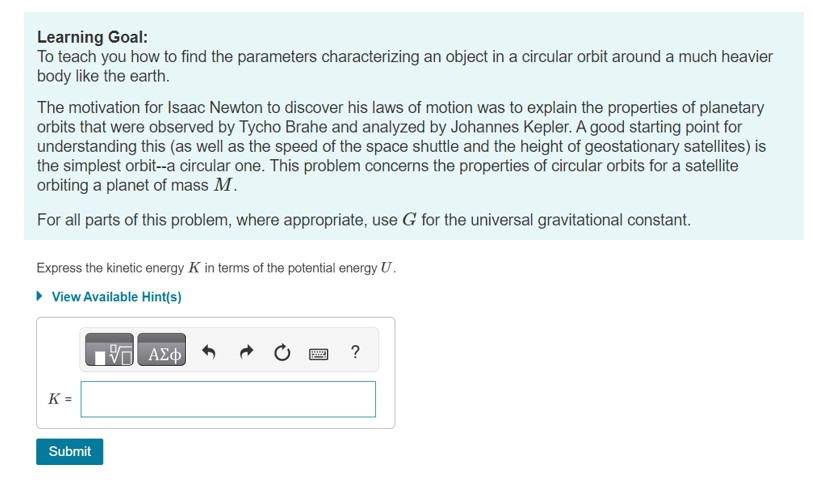 Solved Learning Goal:To teach you how to find the parameters | Chegg.com