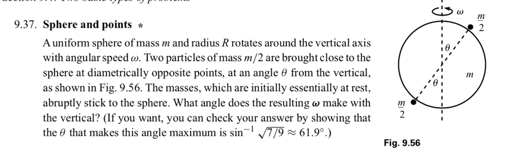 Solved 9.37. Sphere and points A uniform sphere of mass m | Chegg.com