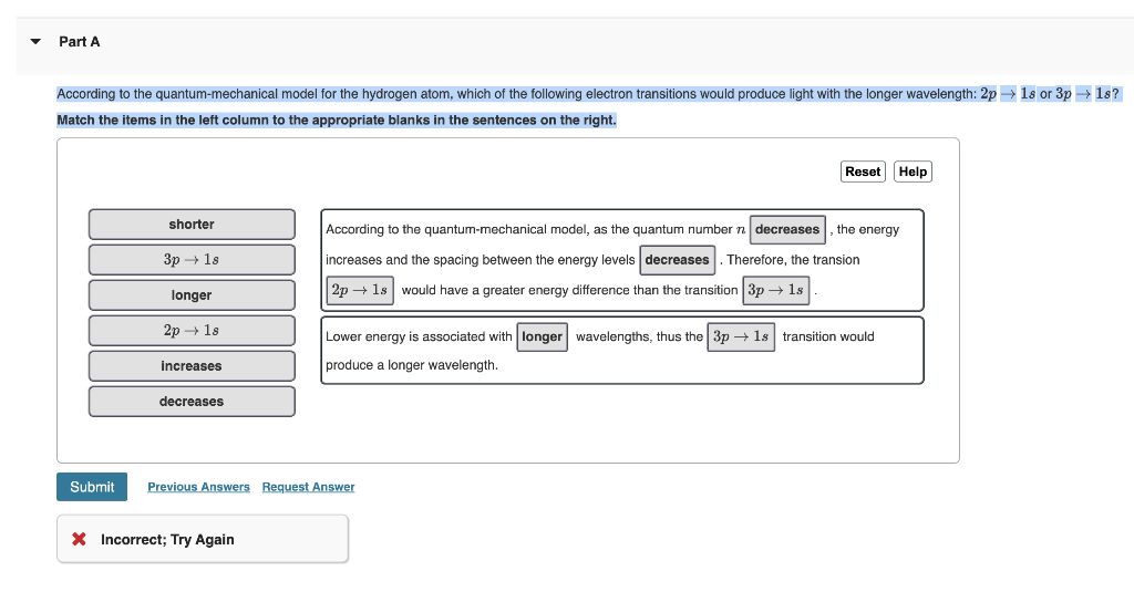 Solved Part A According to the quantum-mechanical model for | Chegg.com