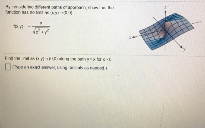 Solved By considering different paths of approach, show that | Chegg.com