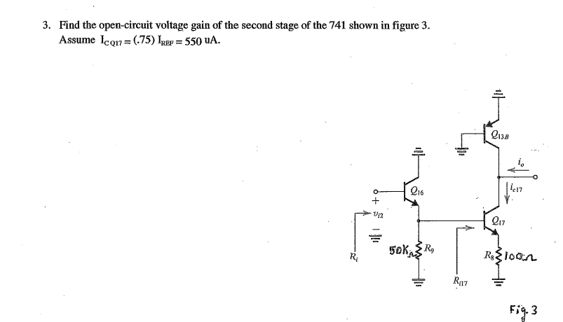 Solved Find the open-circuit voltage gain of the second | Chegg.com