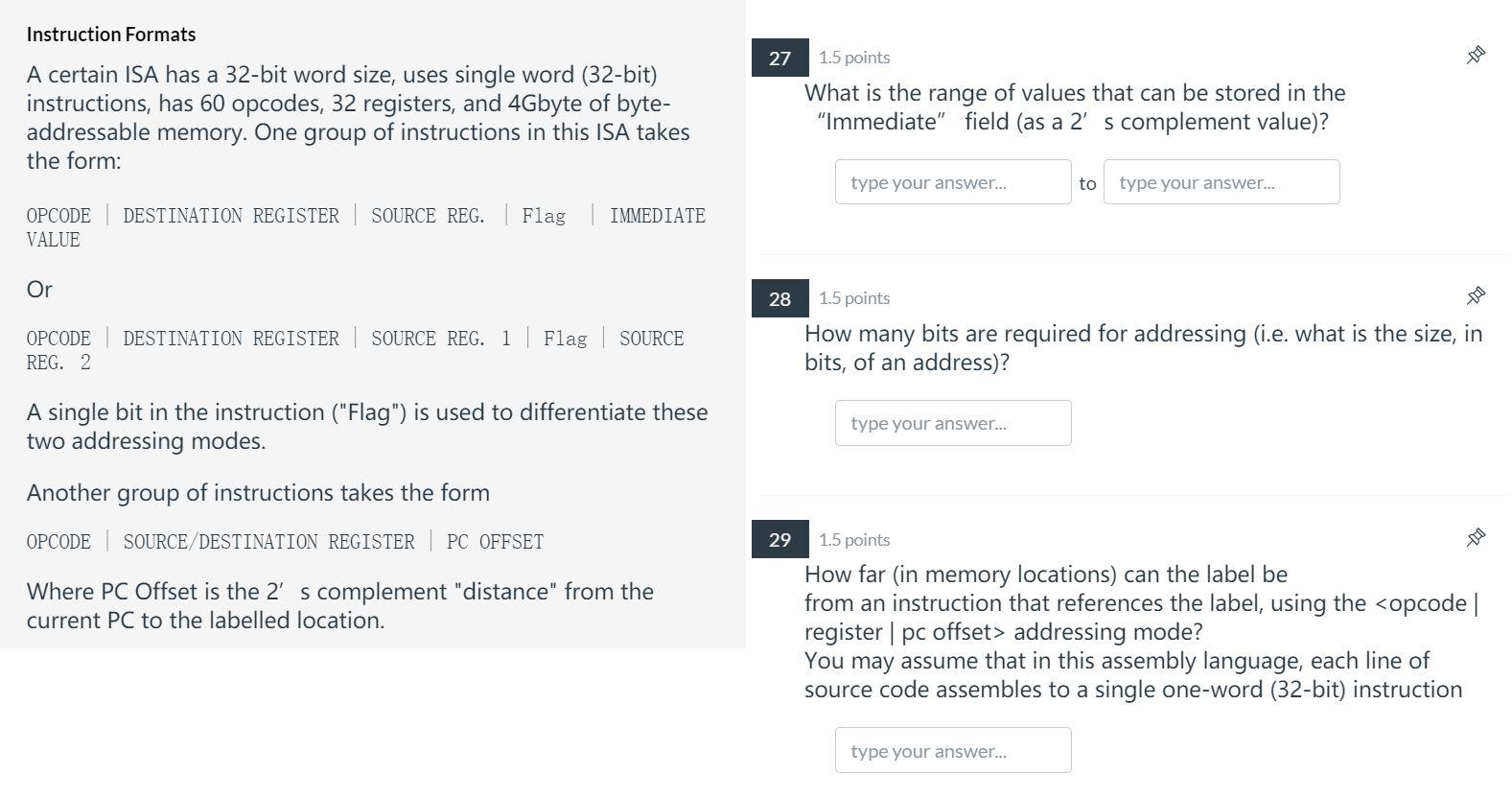 Solved Instruction Formats 27 A certain ISA has a 32-bit | Chegg.com