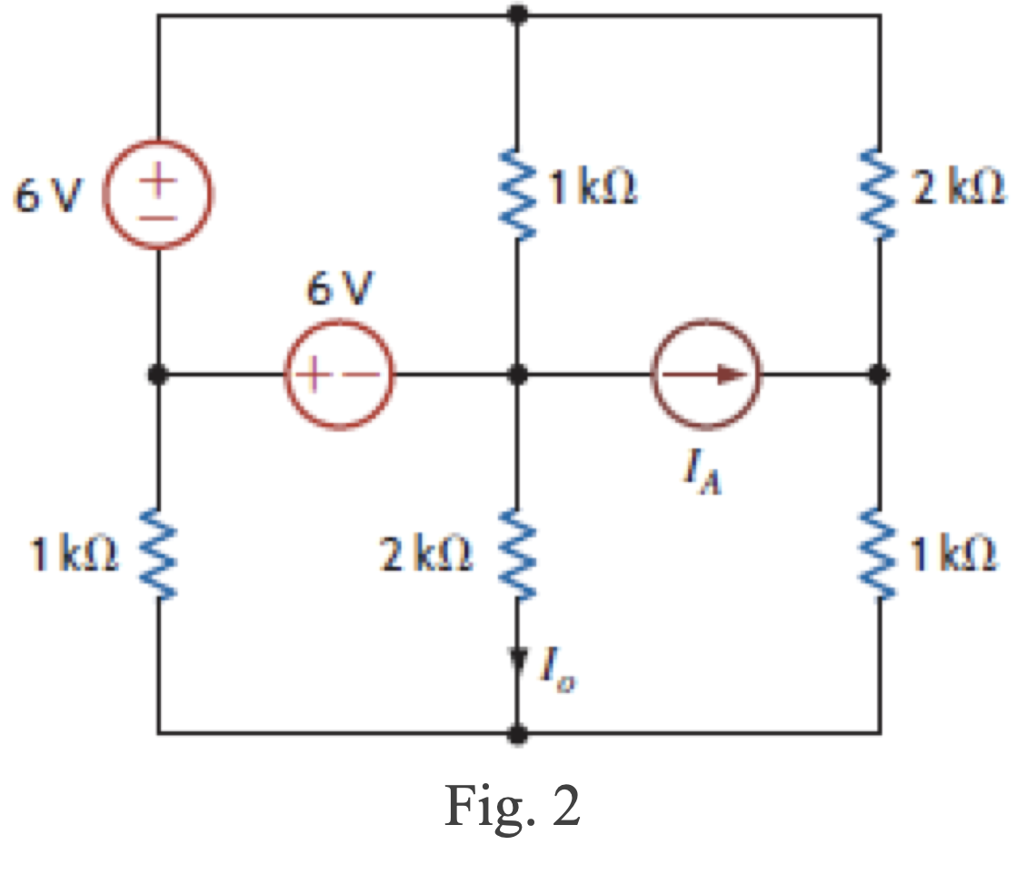 Solved Given Io = 2mA in the circuit shown in Fig. 2, find | Chegg.com