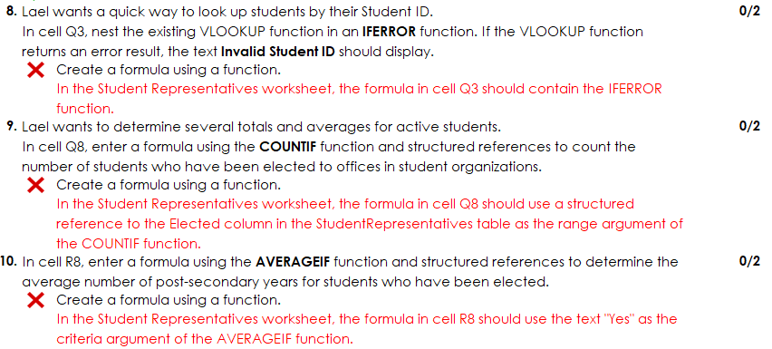 8. Lael wants a quick way to look up students by | Chegg.com