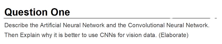 Solved Q: Describe the Artificial Neural Network and the | Chegg.com