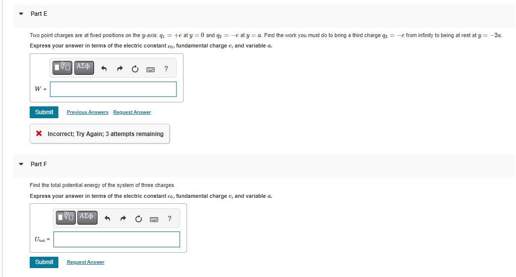 Solved Two point charges are at fxed positions on the | Chegg.com