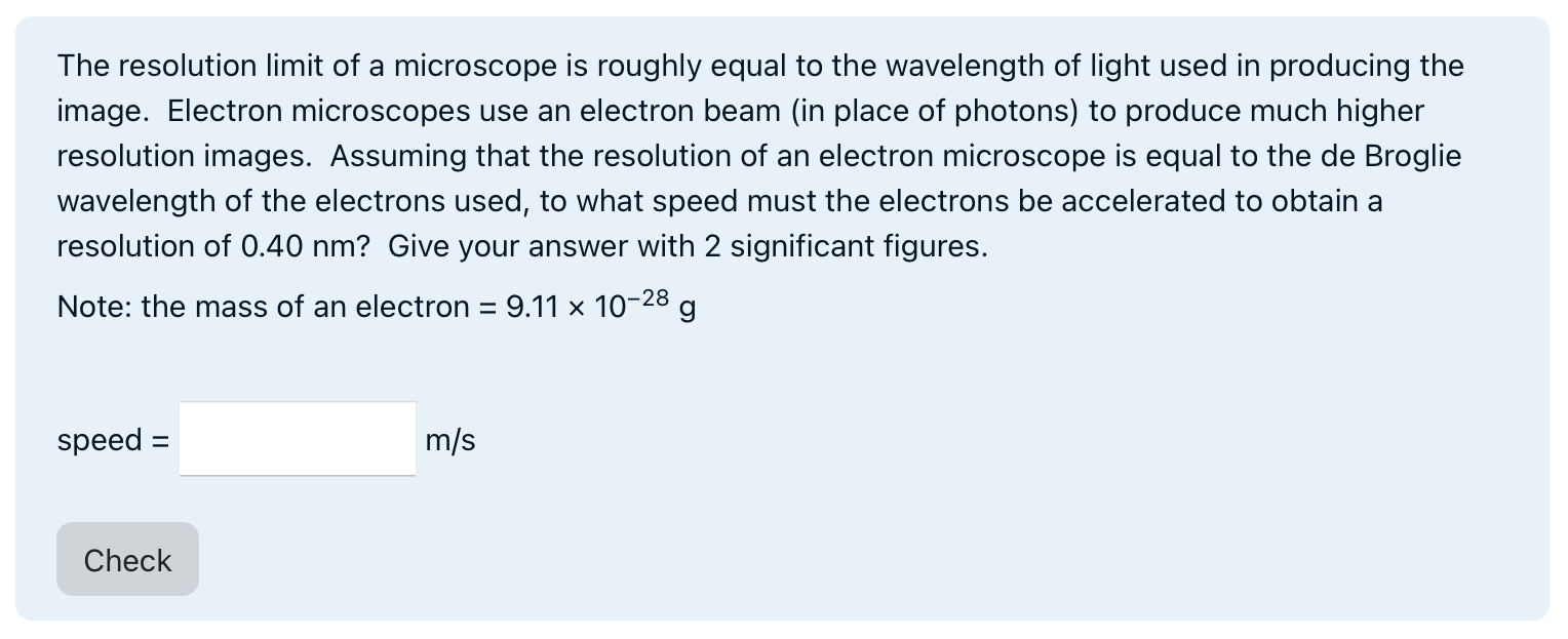 Solved The resolution limit of a microscope is roughly equal | Chegg.com