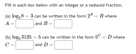 Solved Fill in each box below with an integer or a reduced | Chegg.com