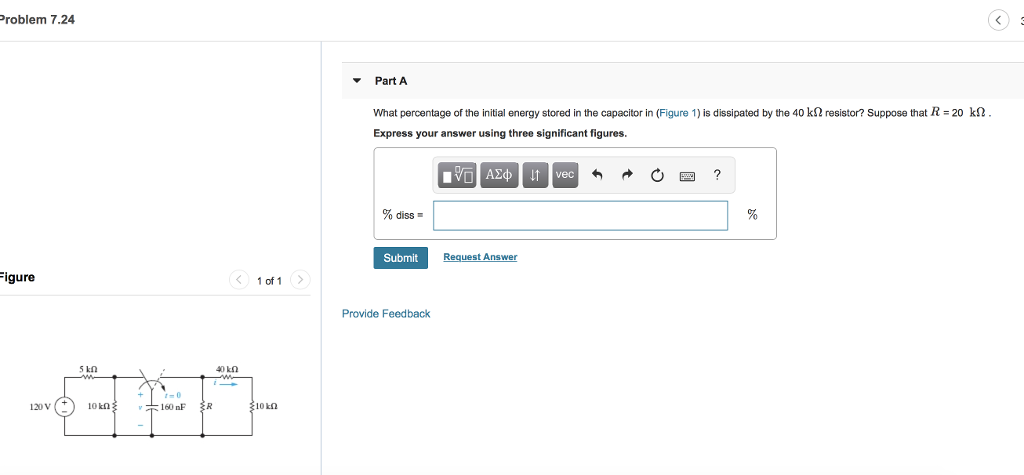 Solved roblem 7.24 Part A What percentage of the initial | Chegg.com