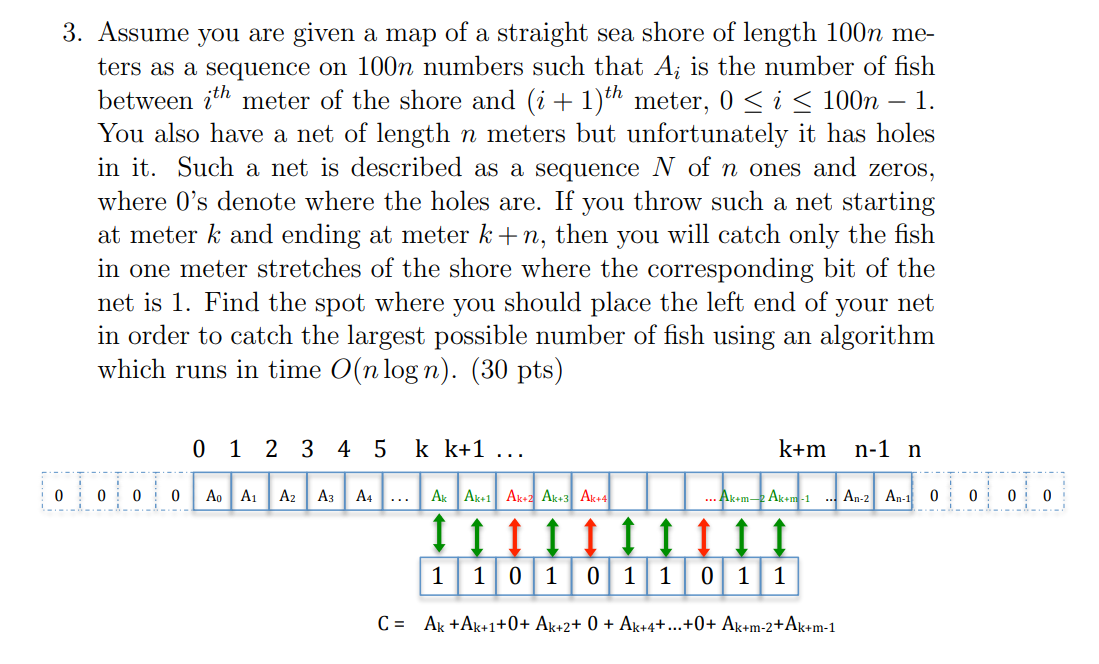 Solved 3. Assume you are given a map of a straight sea shore | Chegg.com