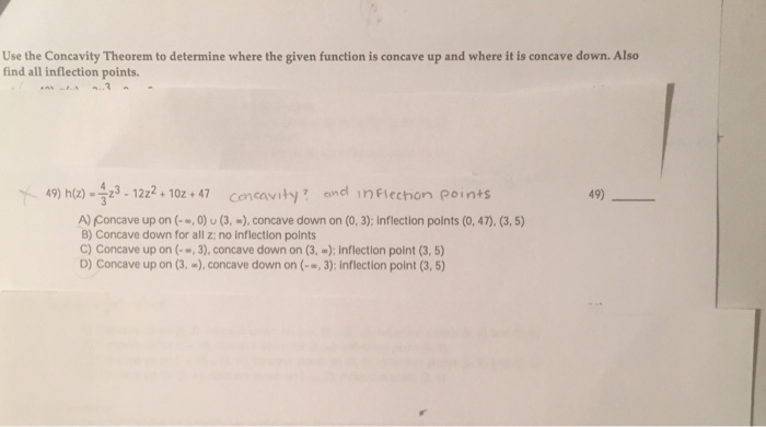 Solved Use the Concavity Theorem to determine where the | Chegg.com
