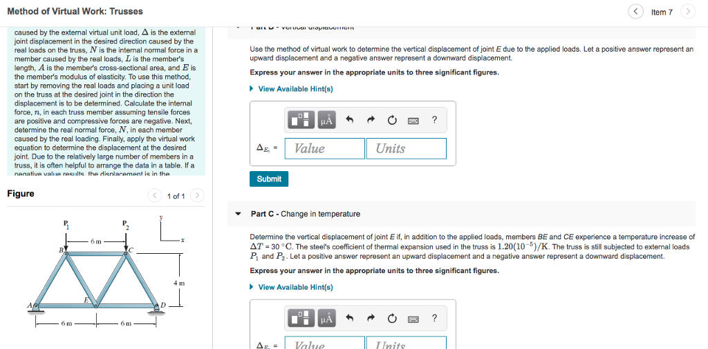 Solved Method of Virtual Work: Trusses tem 7 Learning Goal | Chegg.com