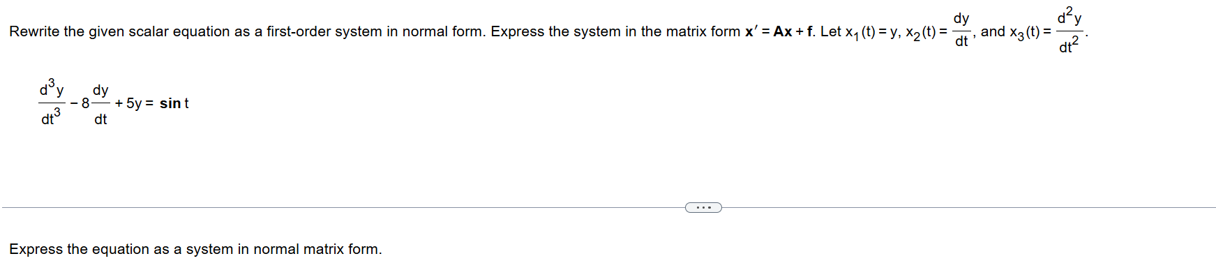 Solved by an EXPERT Rewrite the given scalar equation as ﻿a first-order | Chegg.com