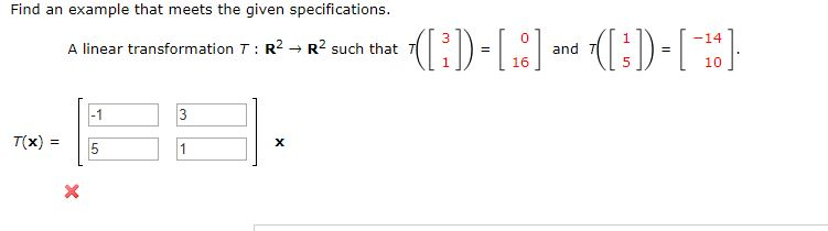 Solved Find an example that meets the given specifications | Chegg.com