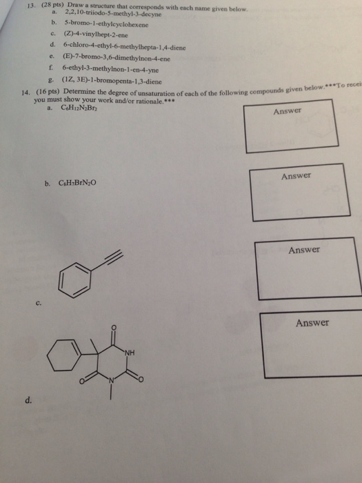 Solved Draw a structure that corresponds with each name | Chegg.com