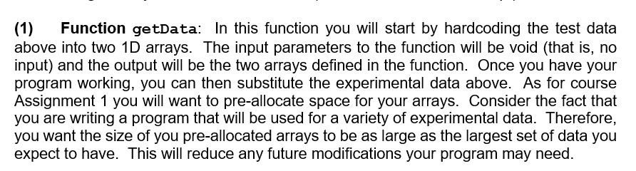 (1) Function getData: In this function you will start | Chegg.com