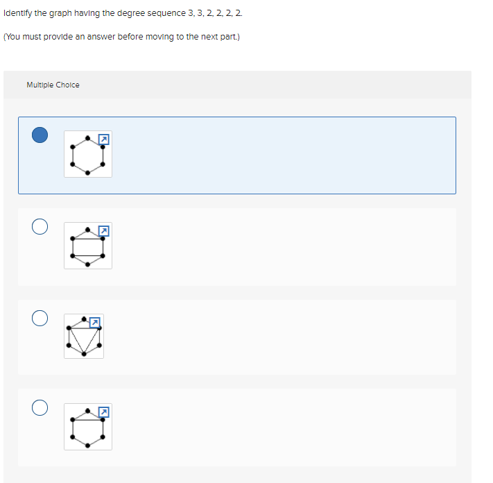 Solved Identify the graph having the degree sequence | Chegg.com
