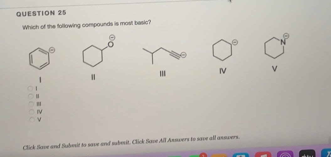 Solved Which of the following compounds is most basic? II | Chegg.com