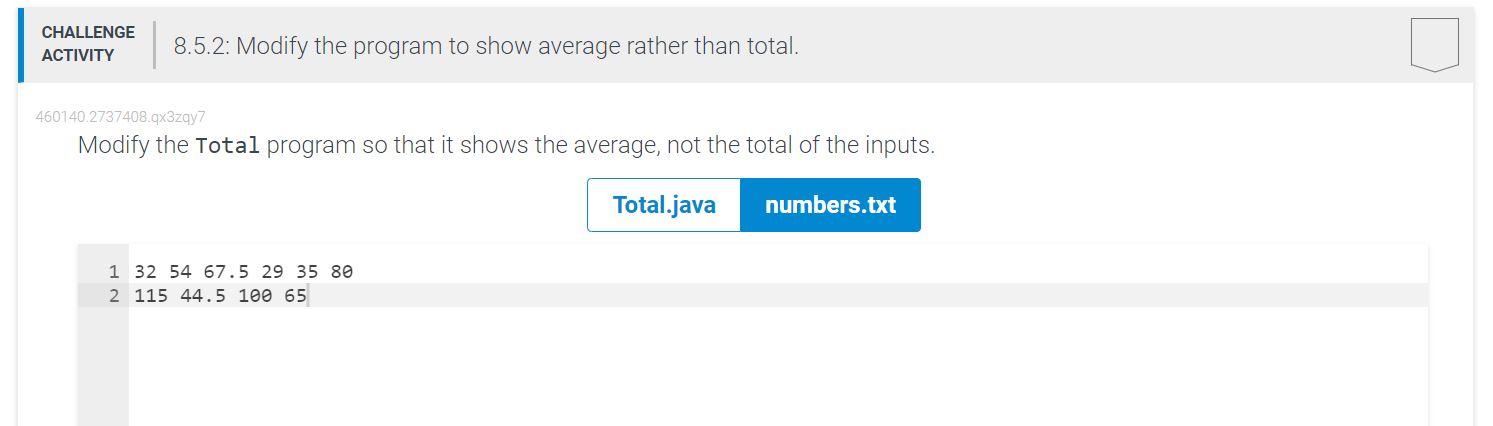 Solved \begin{tabular}{l|l} CHALLENGE & 8.5.2: Modify the | Chegg.com
