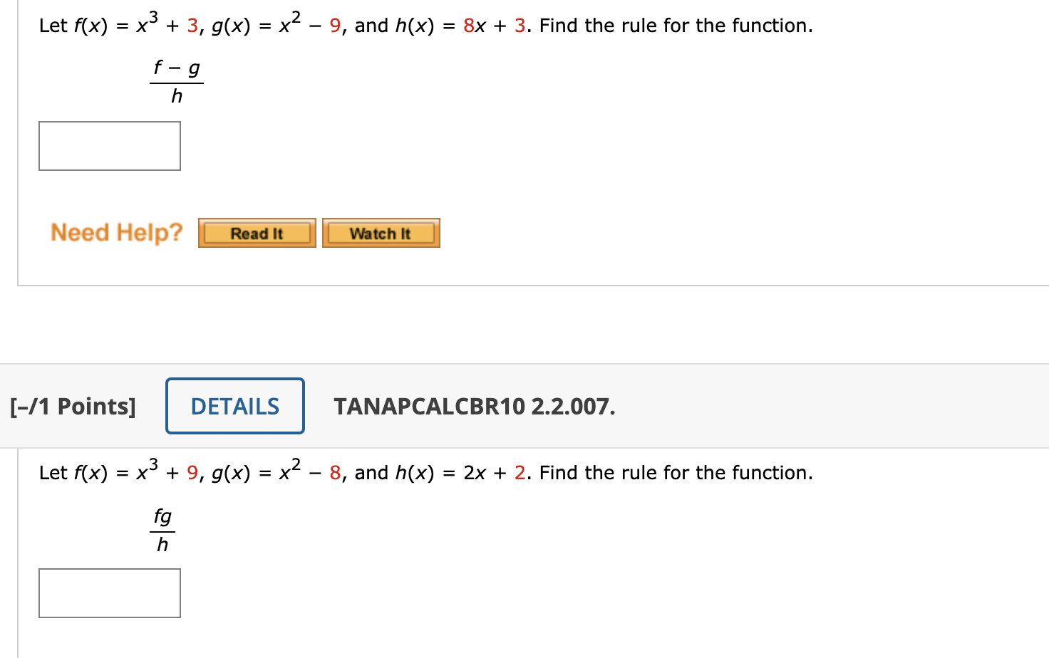 Solved Let f(x) x3 + 3, g(x) = x2 – 9, and h(x) = 8x + 3. | Chegg.com