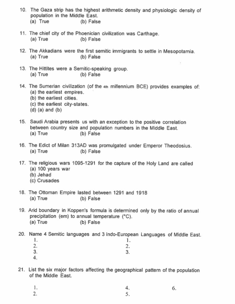 Solved 10. The Gaza strip has the highest arithmetic density | Chegg.com