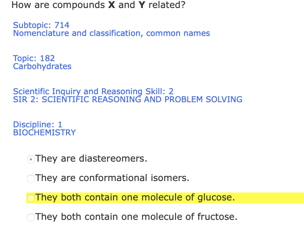 Solved How are compounds X and Y related? Subtopic: 714 | Chegg.com