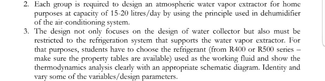 2. Each group is required to design an atmospheric | Chegg.com