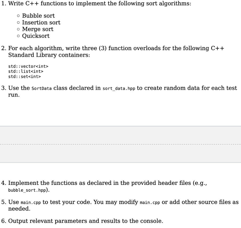 Solved 1. Write C++ functions to implement the following | Chegg.com