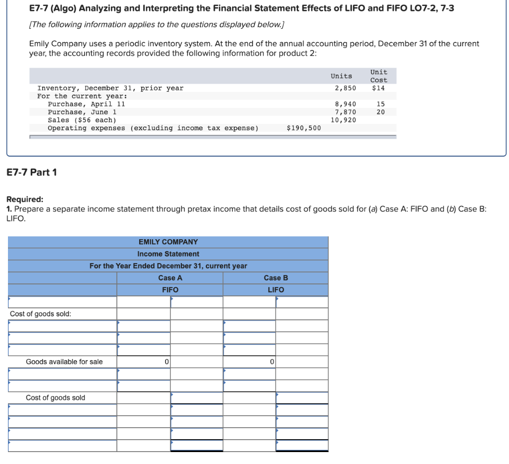 Solved E7-7 (Algo) Analyzing and Interpreting the Financial | Chegg.com