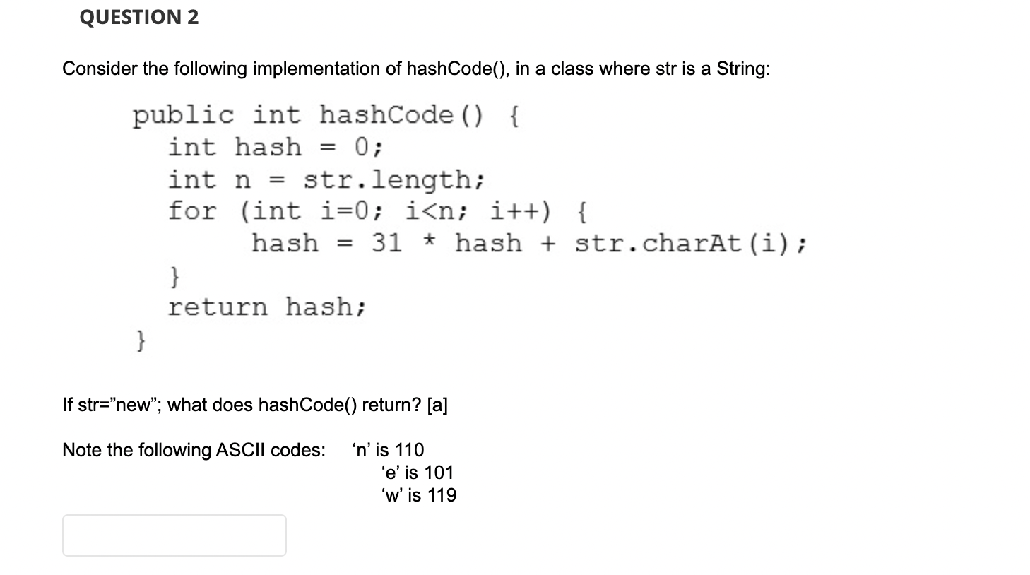 Solved QUESTION 2 Consider the following implementation of | Chegg.com