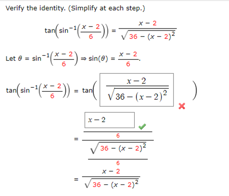Solved Verify the identity. (Simplify at each | Chegg.com