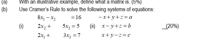 Solved With an illustrative example, define what a matrıx | Chegg.com