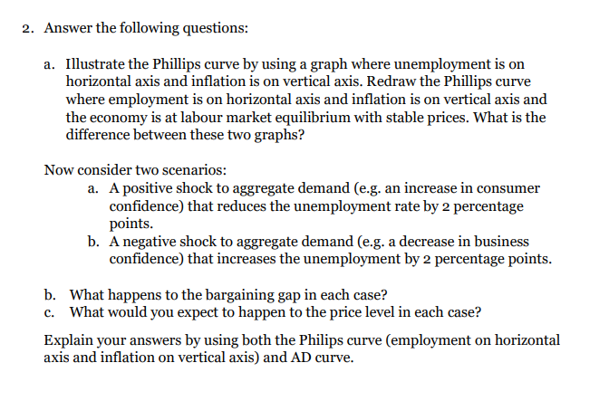 Solved 2. Answer the following questions: a. Illustrate the | Chegg.com