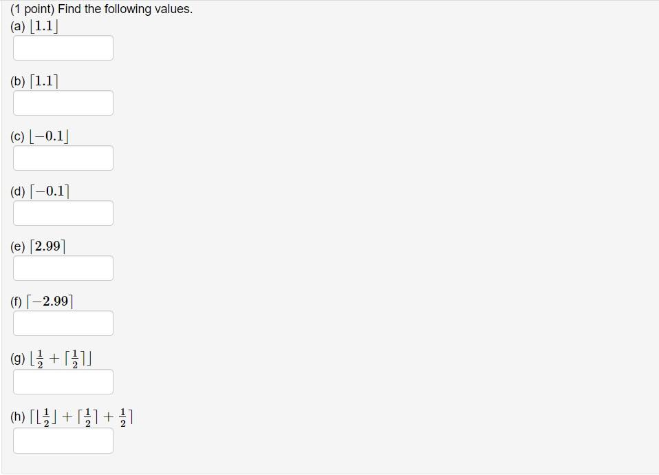 Solved Evaluate the following expressions which involve the | Chegg.com
