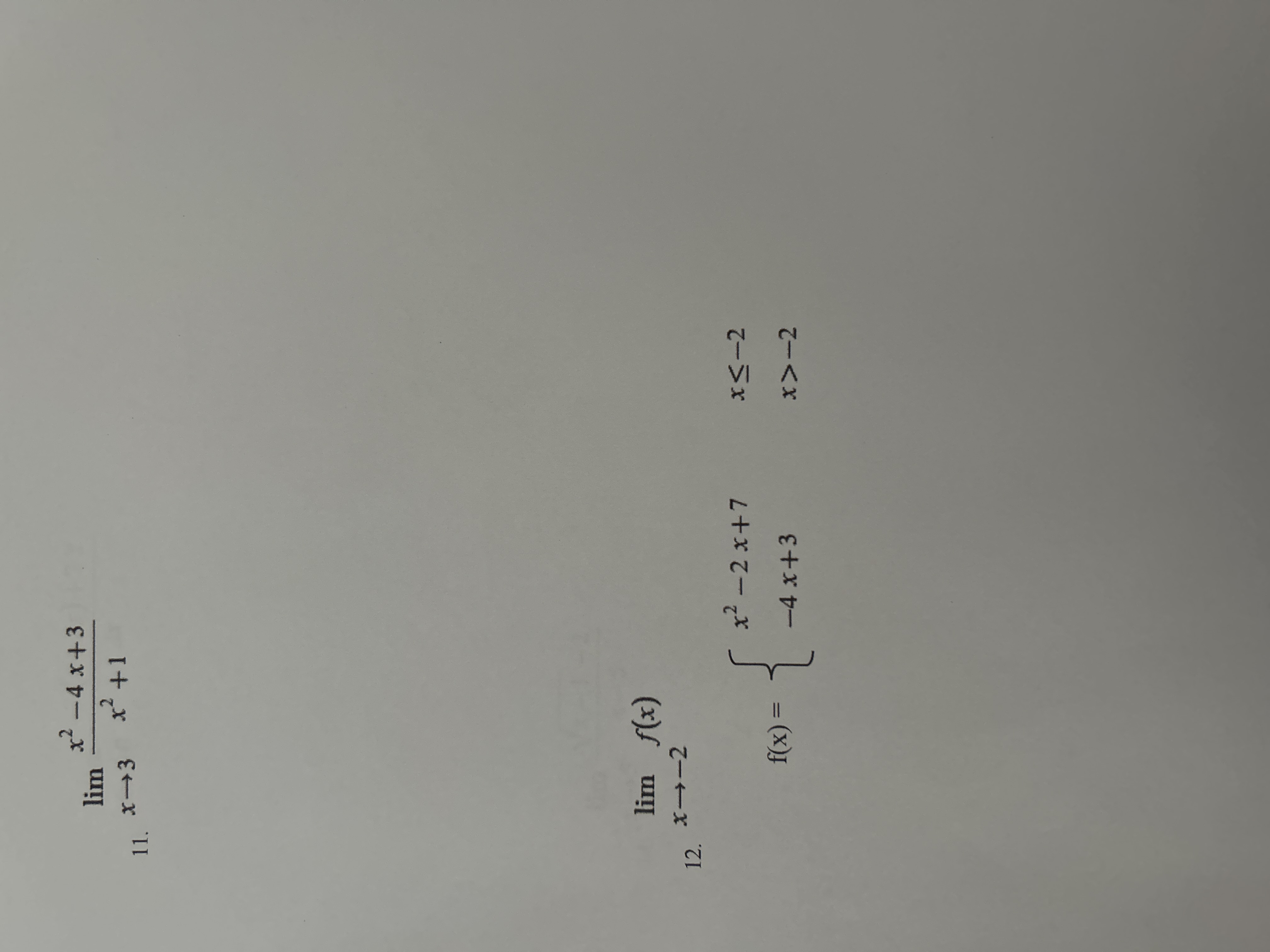 Solved limx→3x2+1x2−4x+3 12. | Chegg.com