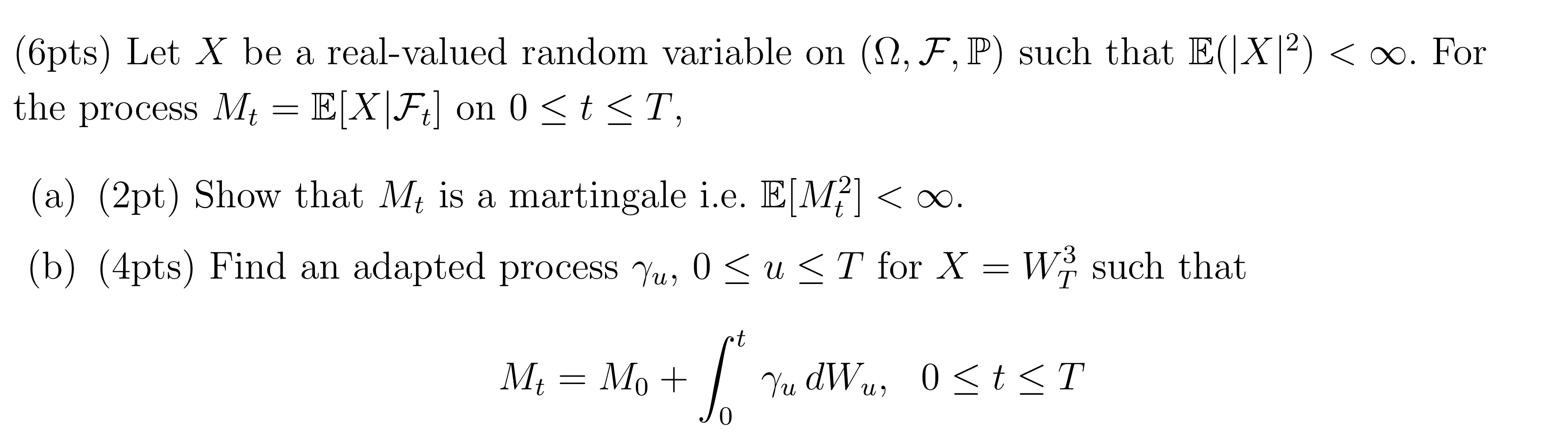 (6pts) Let X be a real-valued random variable on (12, | Chegg.com