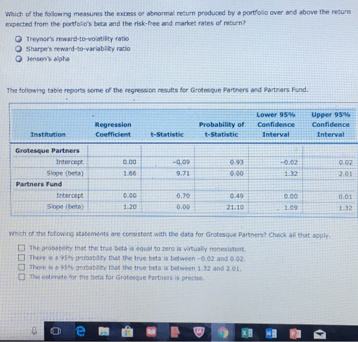 Solved 3 Calculating A Beta Coefficient For A Portfolio Aa 2944
