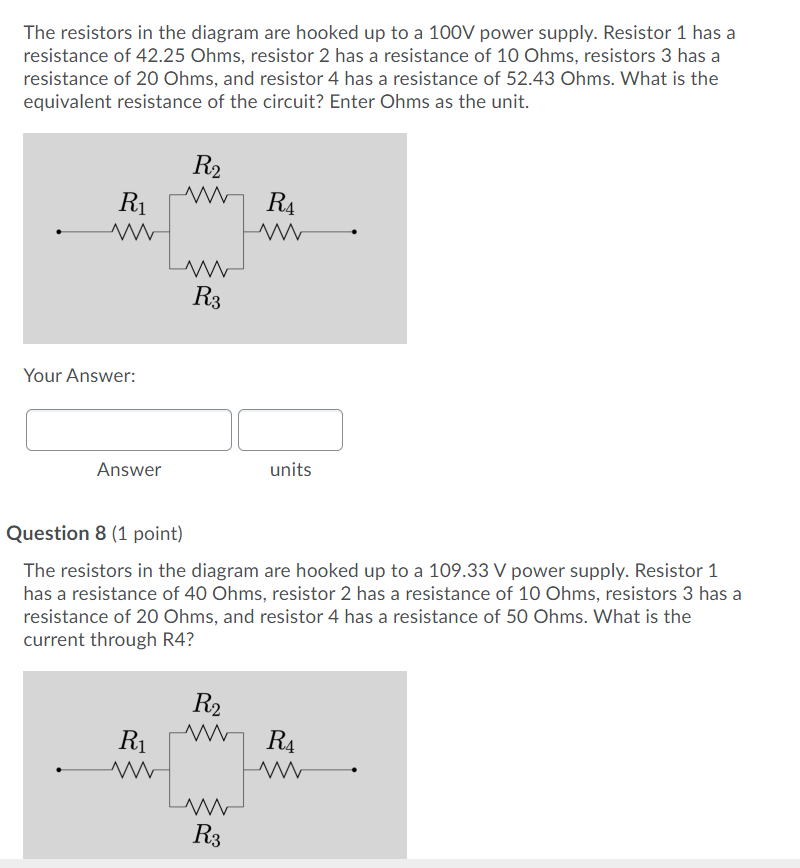 Solved The resistors in the diagram are hooked up to a 100V | Chegg.com