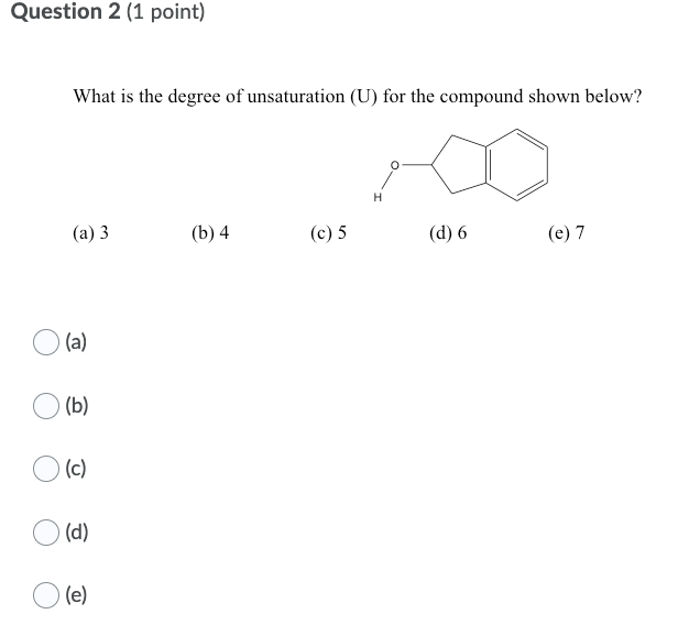 Solved Question 2 (1 point) What is the degree of | Chegg.com
