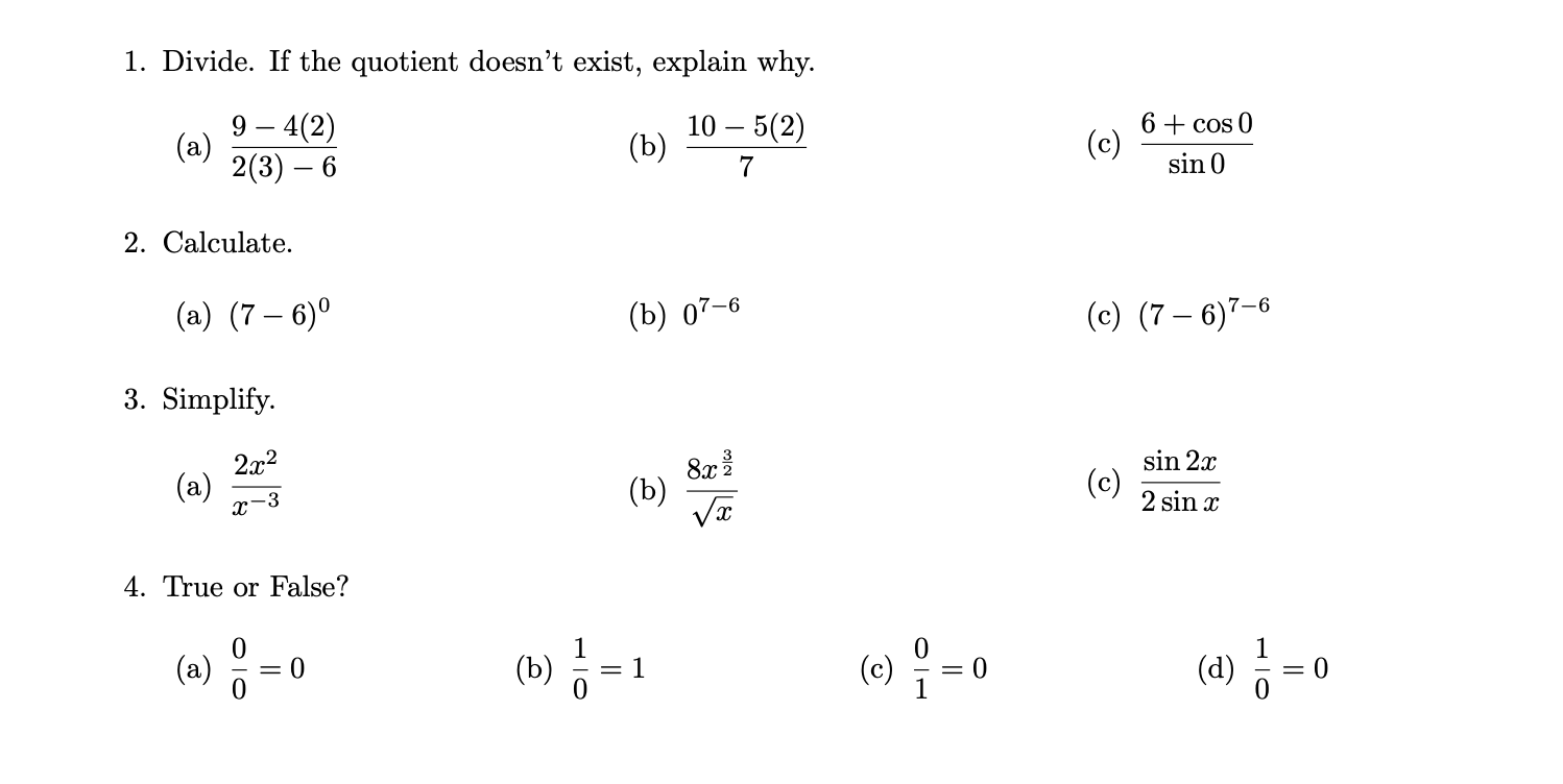 Solved 2(3)−69−4(2) (b) 710−5(2) (c) sin06+cos0 (7−6)0 (b) | Chegg.com