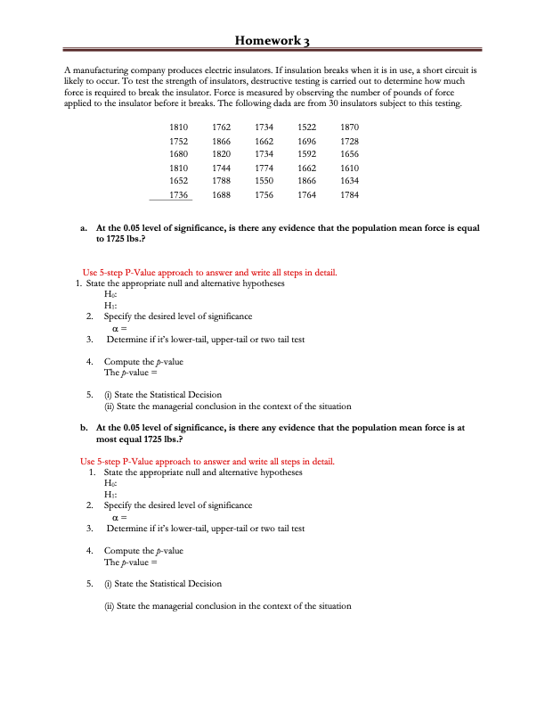 Solved Homework ?3A manufacturing company produces electric | Chegg.com