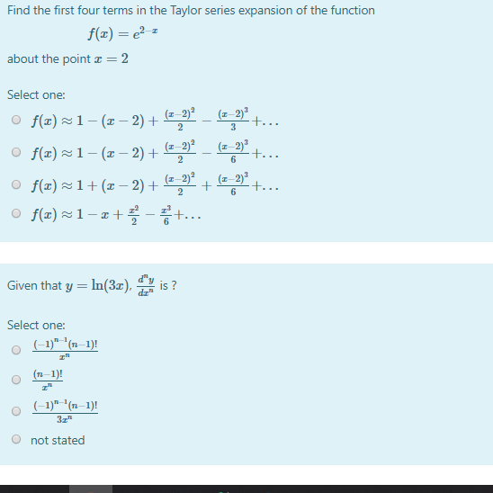 Solved Find the first four terms in the Taylor series | Chegg.com