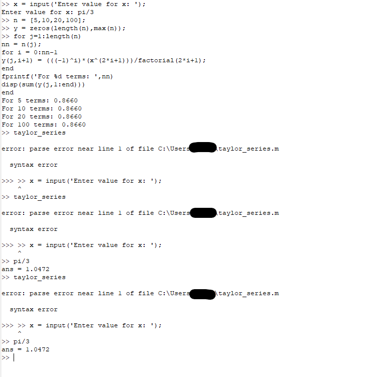 Solved A Script File To Calculate Sine Series Calculate Gx 7234