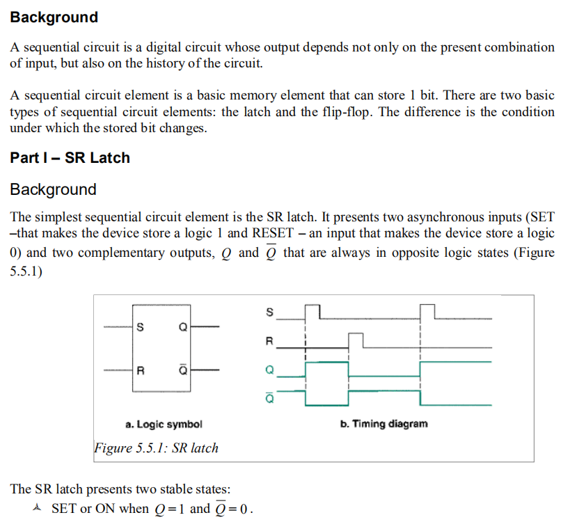 Background A sequential circuit is a digital circuit | Chegg.com