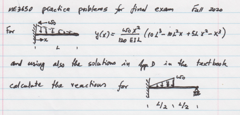 Solved Appendix D is shear, moment, and deflection equations | Chegg.com