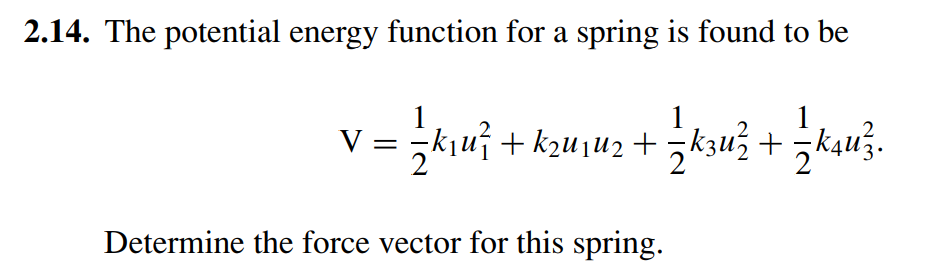 Solved The potential energy function for a spring is found | Chegg.com