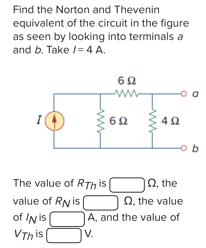 Solved Find the Norton and Thevenin equivalent of the | Chegg.com