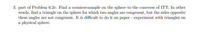3. part of Problem 6.2c: Find a counterexample on the | Chegg.com
